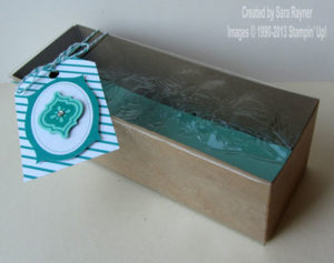 Embossed Tag a Box - Sara's crafting and stamping studio
