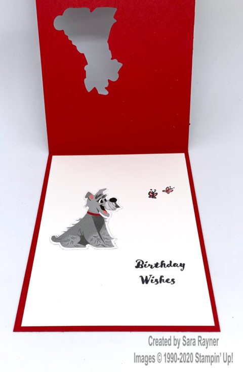 Tutorial for pet dog birthday card - Sara's crafting and stamping studio