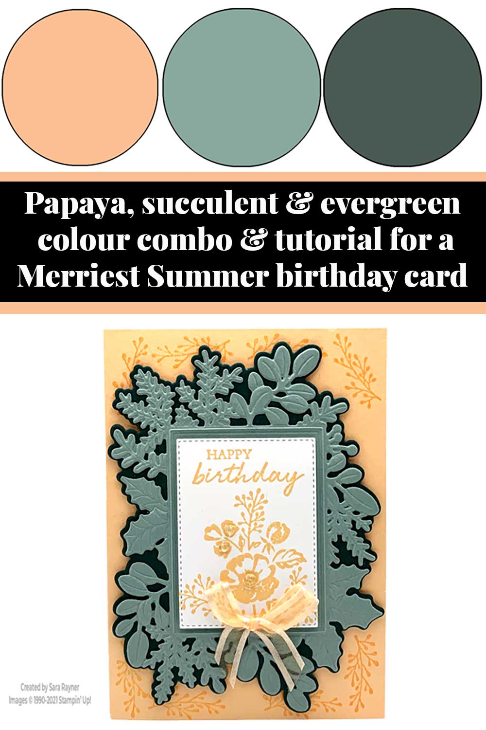 Tutorial for Merriest summer birthday card - Sara's crafting and ...