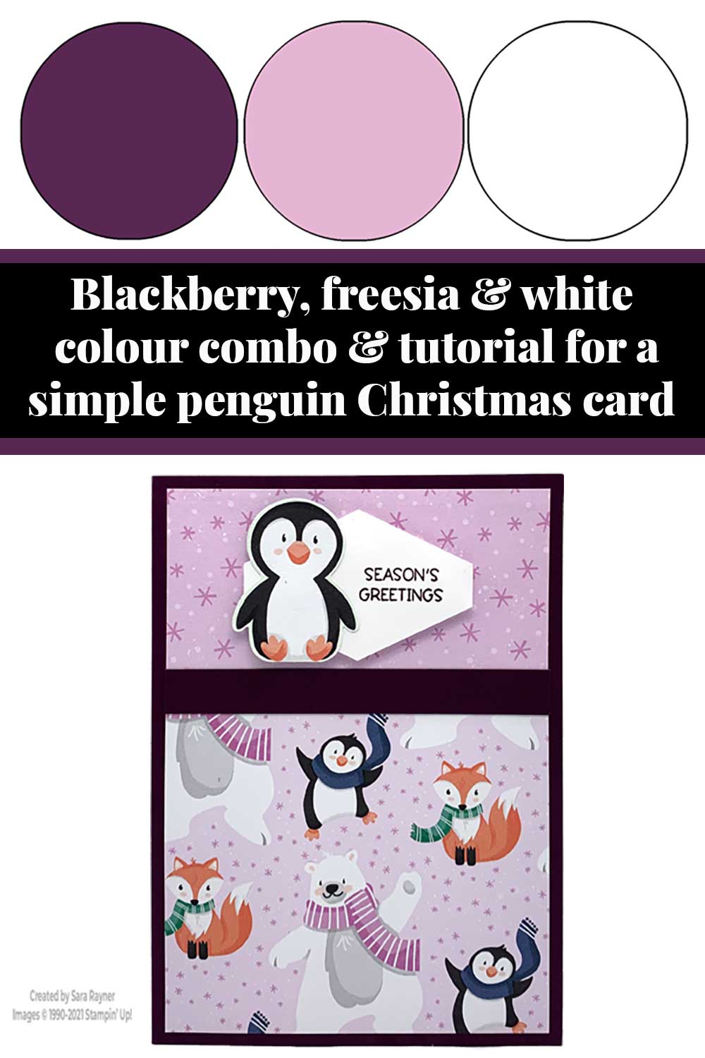 Tutorial for simple penguin Christmas card - Sara's crafting and ...