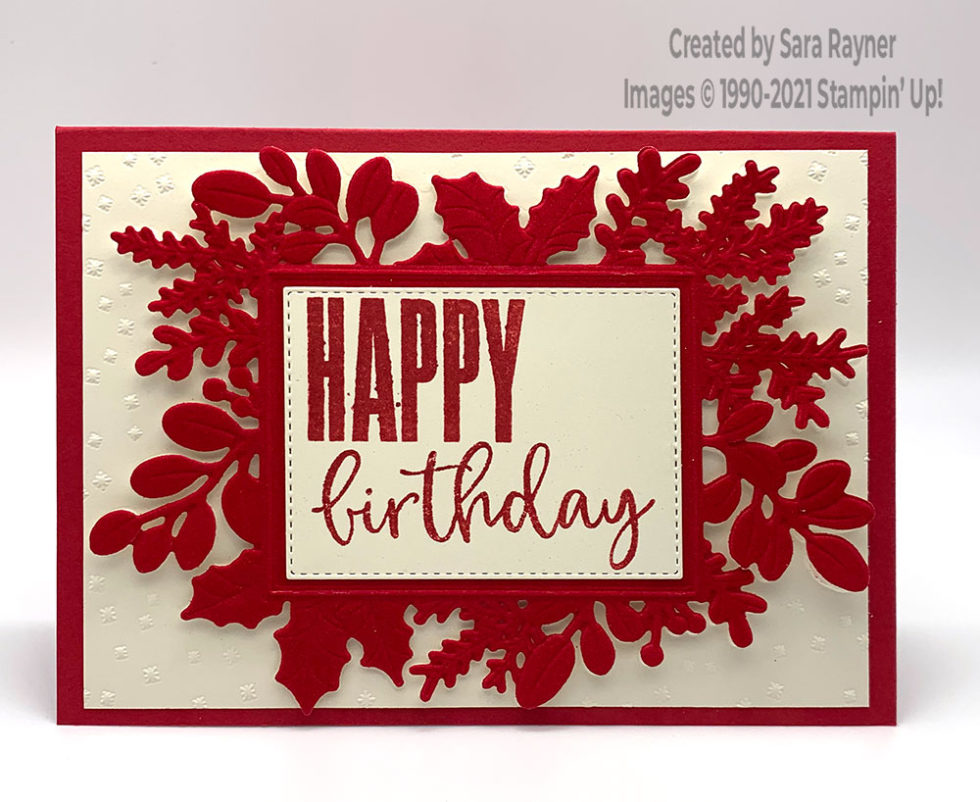 Tutorial for merriest velvet Christmas card - Sara's crafting and ...