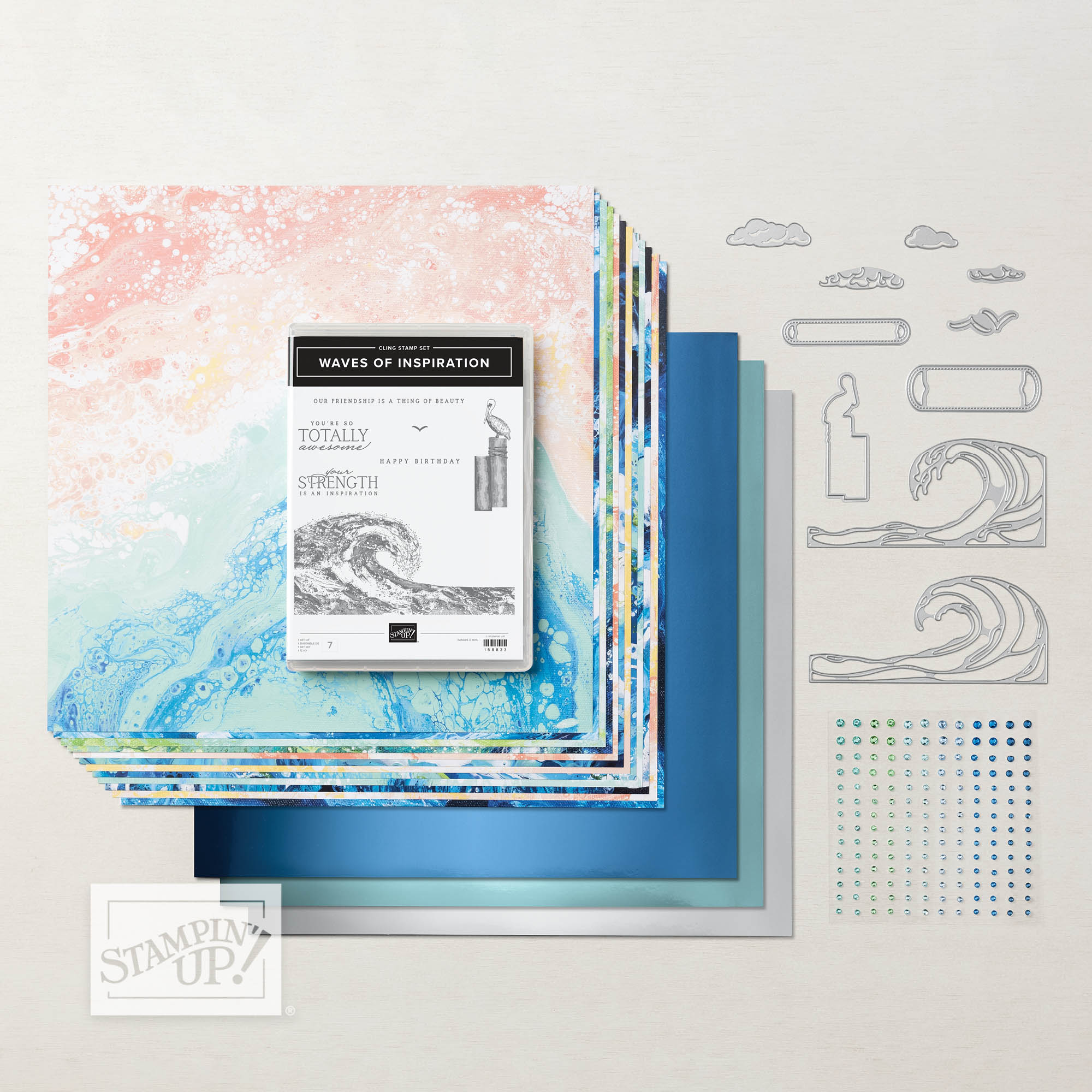 Waves of the Ocean collection - Sara's crafting and stamping studio