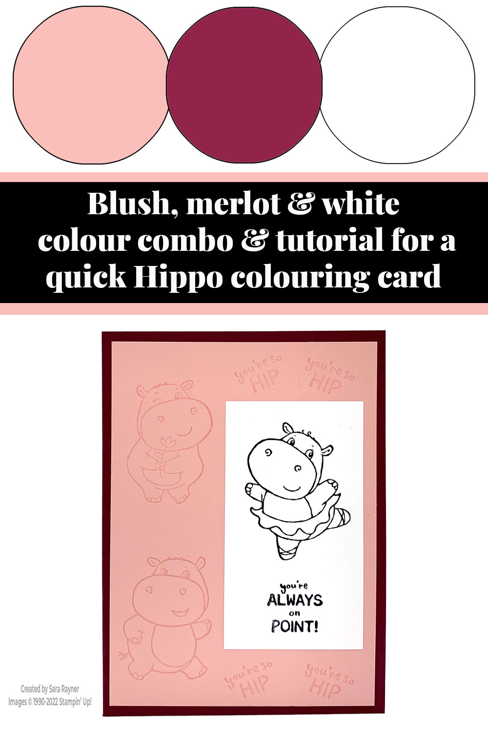 Tutorial for quick Hippo colouring card - Sara's crafting and stamping ...