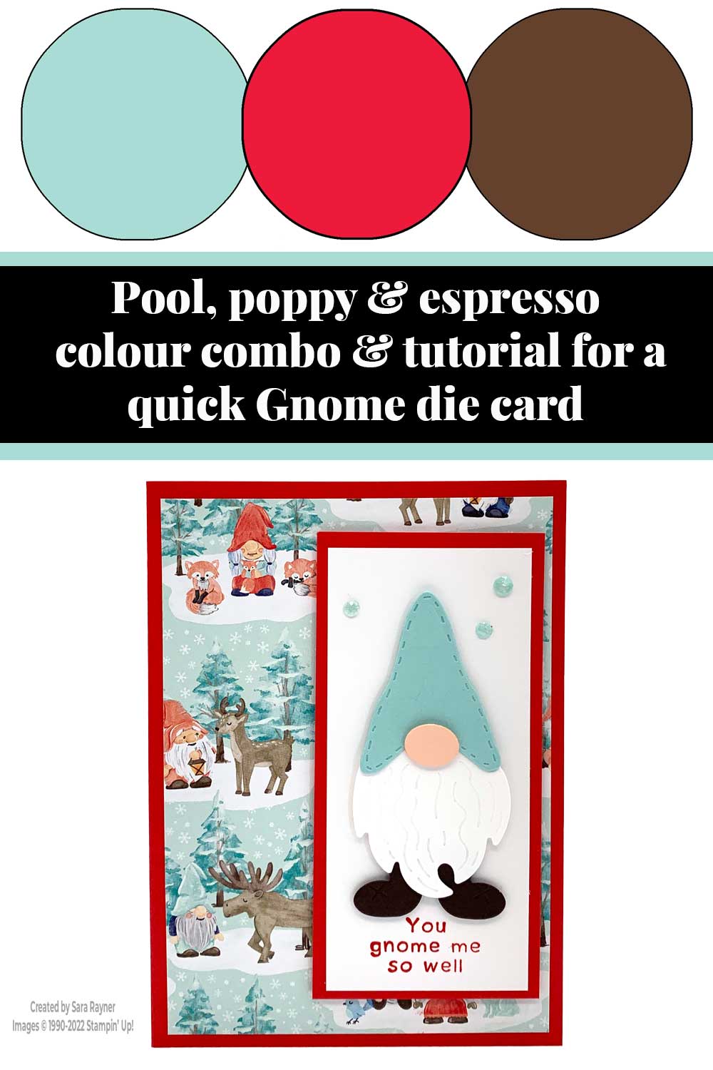 Tutorial for quick Gnome card - Sara's crafting and stamping studio