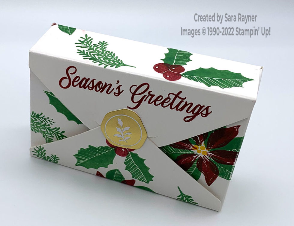 Tutorial for quick Envelope Treat Box - Sara's crafting and stamping studio