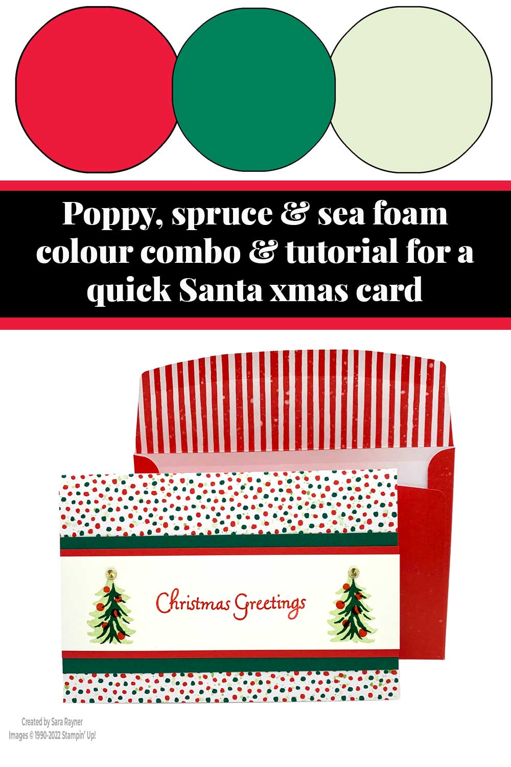 Tutorial for quick Santa xmas card - Sara's crafting and stamping studio