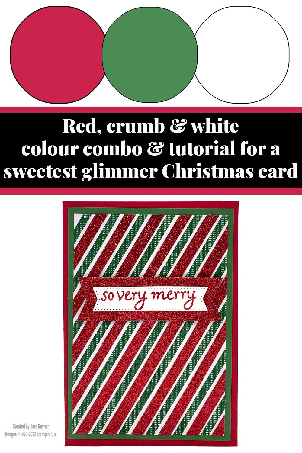 Tutorial for sweetest glimmer card - Sara's crafting and stamping studio