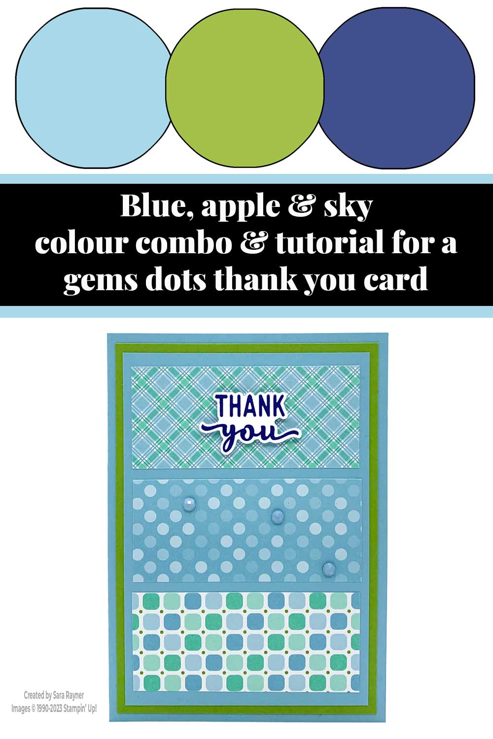Tutorial for gem dots card - Sara's crafting and stamping studio