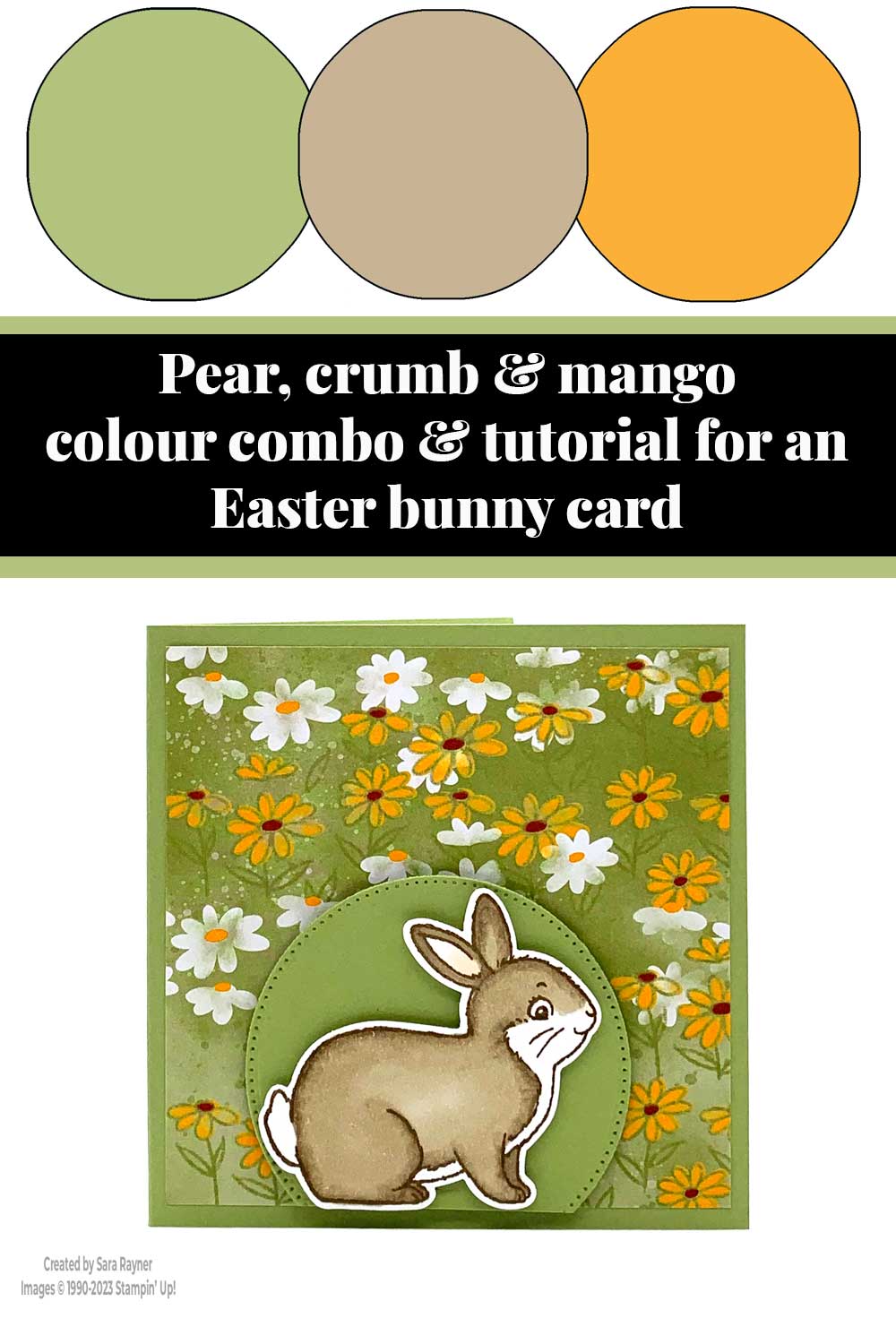 Tutorial for Easter bunny card - Sara's crafting and stamping studio