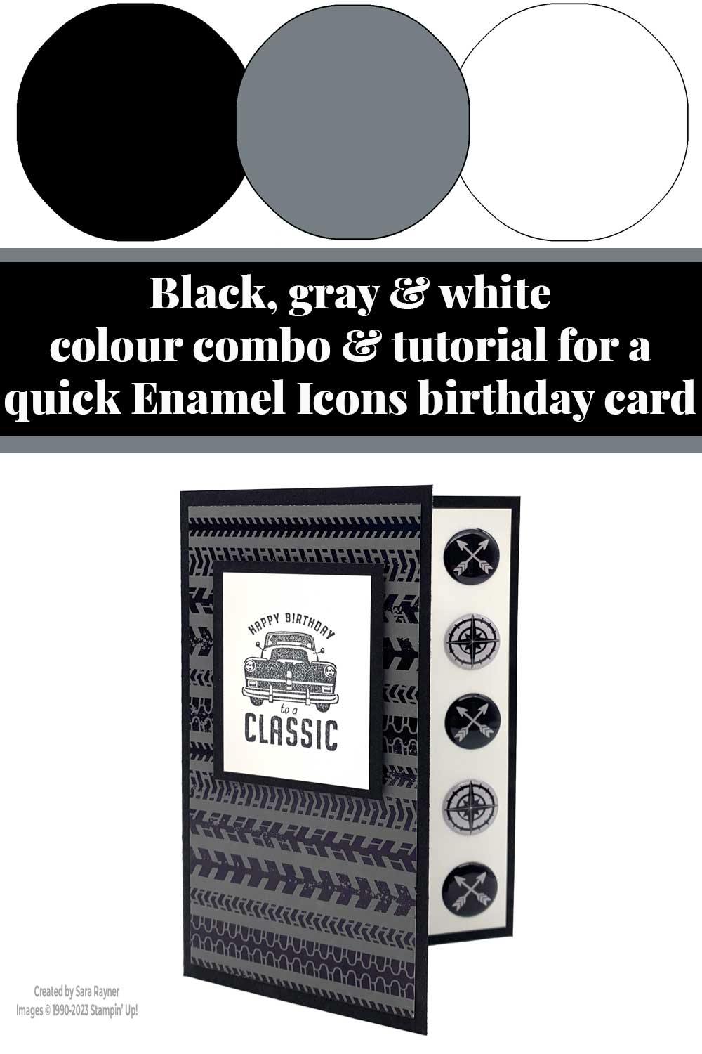 Tutorial for quick Enamel Icons birthday card - Sara's crafting and ...
