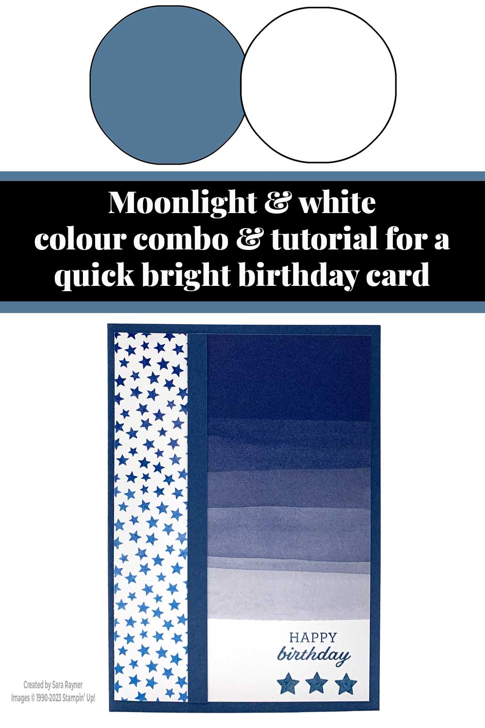 Tutorial for quick bright birthday card - Sara's crafting and stamping ...