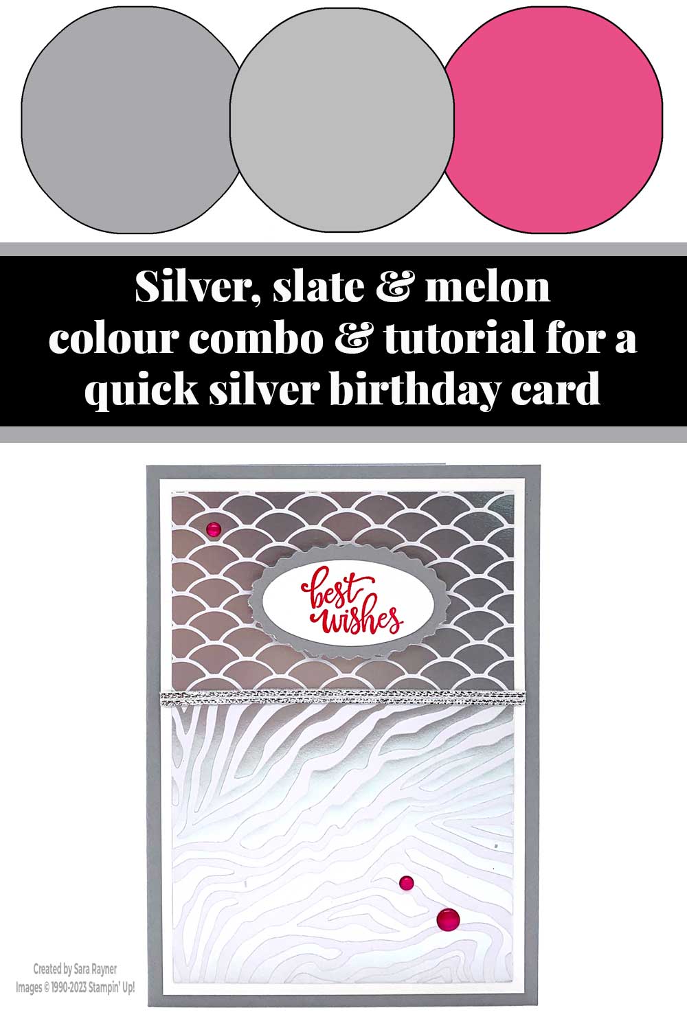 Tutorial for quick Silver birthday card - Sara's crafting and stamping ...