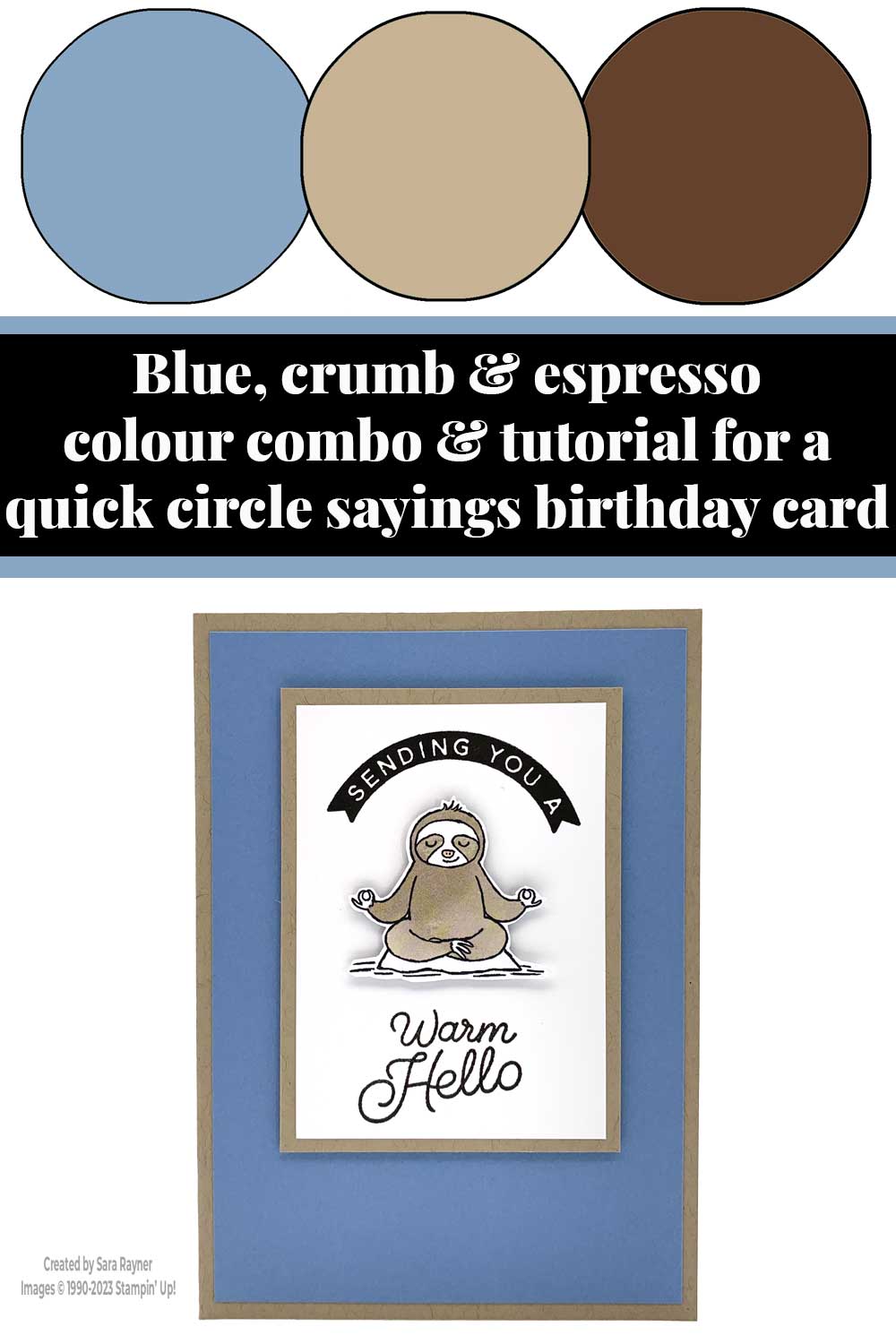 Tutorial for quick circle sayings birthday card - Sara's crafting and ...