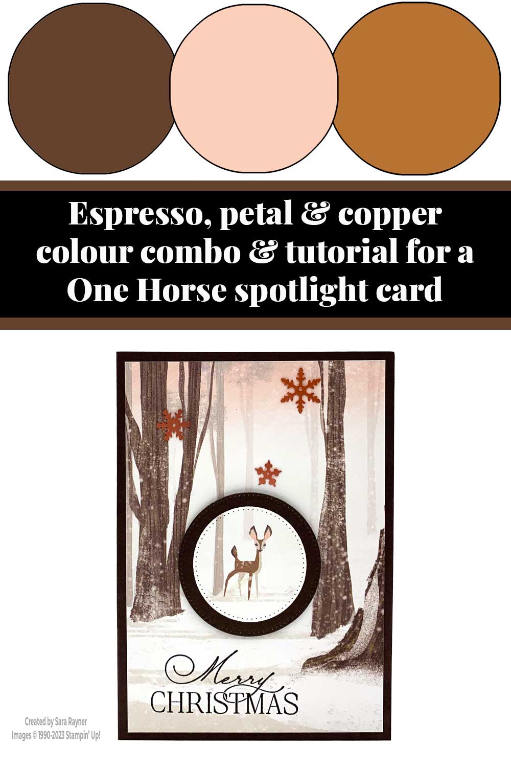 Tutorial for One Horse spotlight card - Sara's crafting and stamping studio